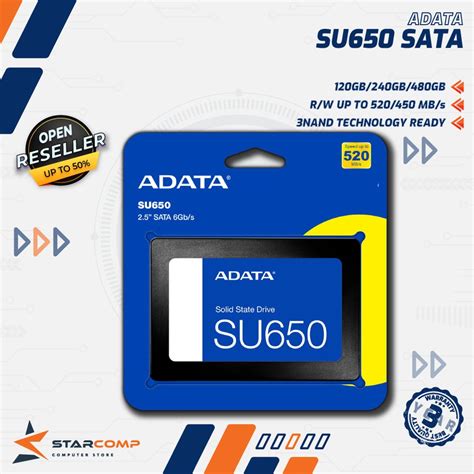 Jual Ssd Adata 120gb 240gb 480gb Su650 Sata Iii Original 25