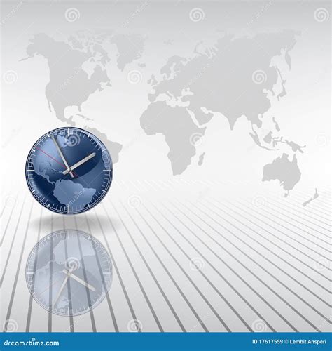 Abstract Background With Clock Stock Vector Illustration Of