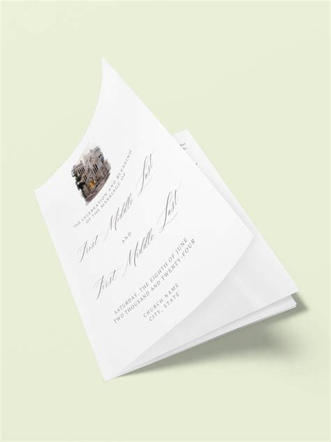 Episcopal Wedding Ceremony Program Template