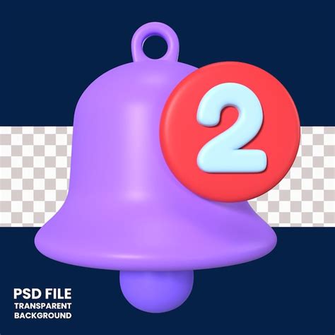 알림 벨 3d 일러스트 아이콘 프리미엄 Psd 파일