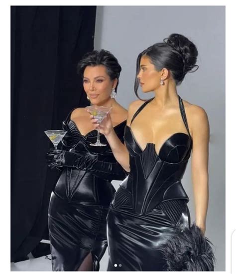 Kylie And Kris Showed Off Their Curves In Matching Black Corsets During