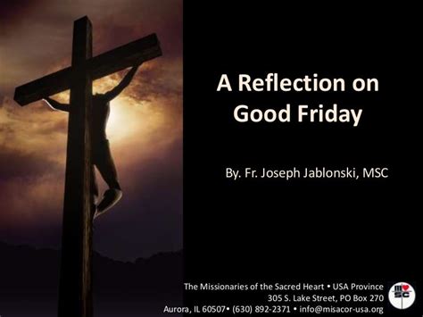 A Reflection On Good Friday