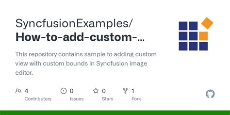 Github Syncfusionexampleshow To Add Custom View With Bounds In