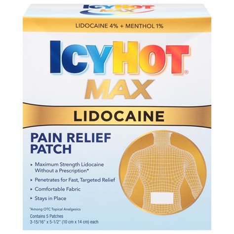 Icy Hot Lidocaine Patch Same Day Delivery Or Pickup Publix