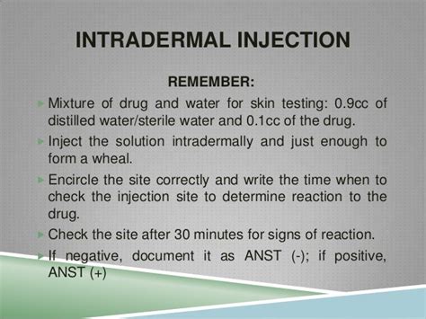 Injection Technique