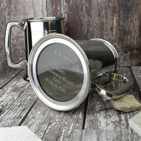 Personalised Glass Base Pewter Tankard By David Louis Design