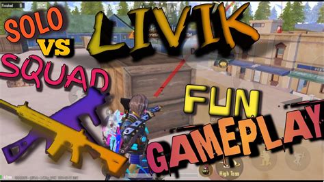 Solo Vs Squad Gameplay Fun Gameplay Livik Gameplay Bgmi