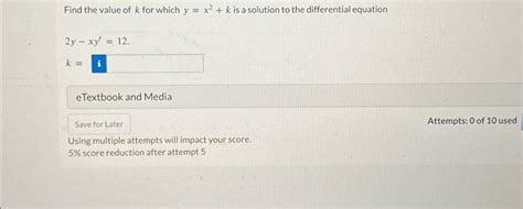 Solved Find the value of k for which y x² k is a Chegg com