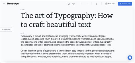 Top 10 Font Pairing Generator
