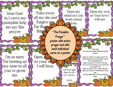 Christian Preschool Printables Pumpkin Prayer Christian Preschool