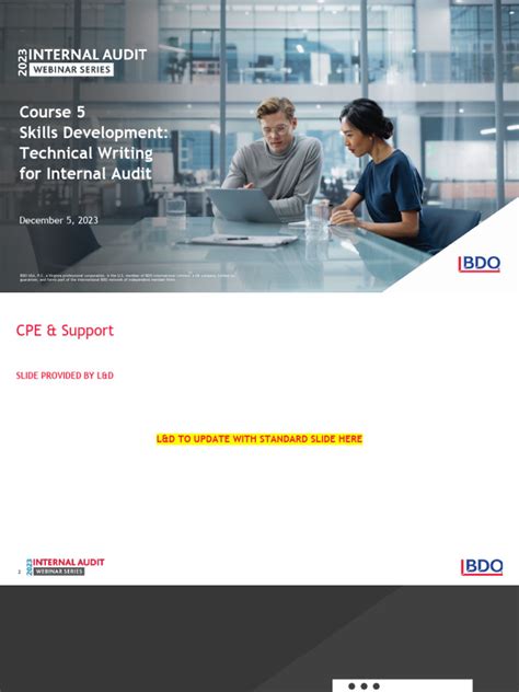 2023 Ia Webinar Series Course5 Technical Writing For Internal Audit Pdf Audit Internal