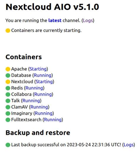 Nextcloud Aio V510 Apache And Nextcloud Wont Start Been Over 2 Hours