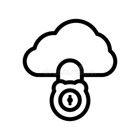 Cloud Lock Icon Stock Illustration Illustration Of Icon 365646880