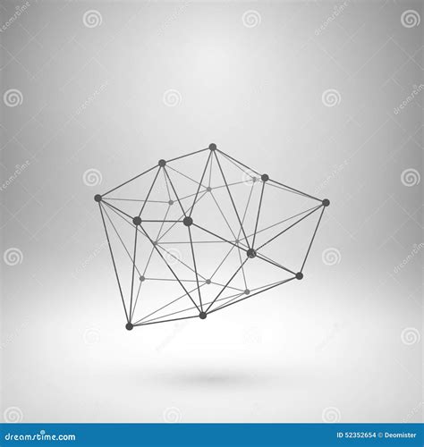 Wireframe Mesh Polygonal Abstract Form Stock Vector Illustration Of
