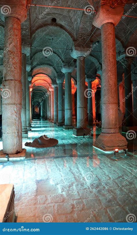 Basilica Cistern Underground In Istanbul Turkey Editorial Photo Image