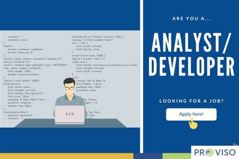 Proviso Consulting On Linkedin Analystdeveloper Front End