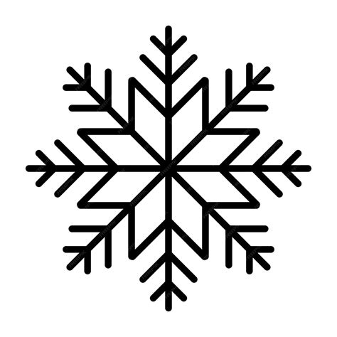 Premium Vector Snowflake Snowflake Icon Simple Snowflake Icon In Line