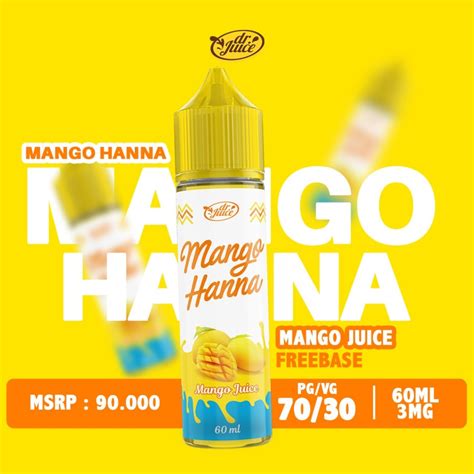 Jual Mango Hanna Mango Juice 3MG 60ML By Dr Juice Shopee Indonesia