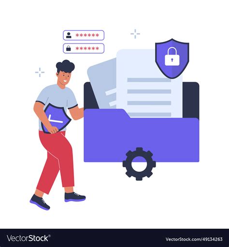 File Protection Concept Royalty Free Vector Image