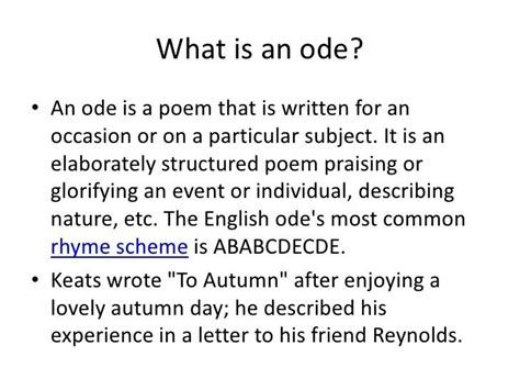 What Is An Ode Definition And Examples