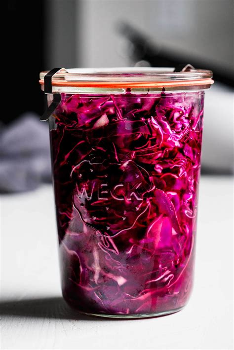 Easy Quick Pickled Cabbage Red Or Green