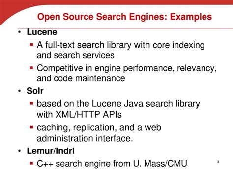 open source search engines and lucene solr ppt download