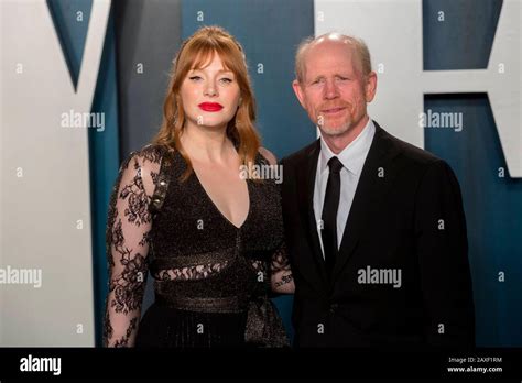 Bryce Dallas Howard And Ron Howard Attend The Vanity Fair Oscar Party At Wallis Annenberg Center