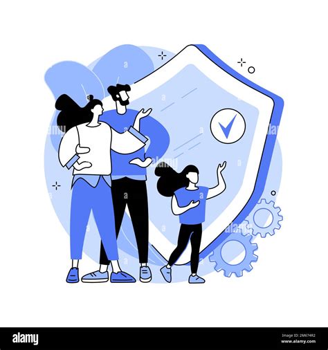 Social Security Abstract Concept Vector Illustration Social Security Benefit State Allowance