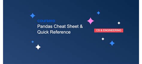 Pandas Cheat Sheet And Quick Reference Coursera