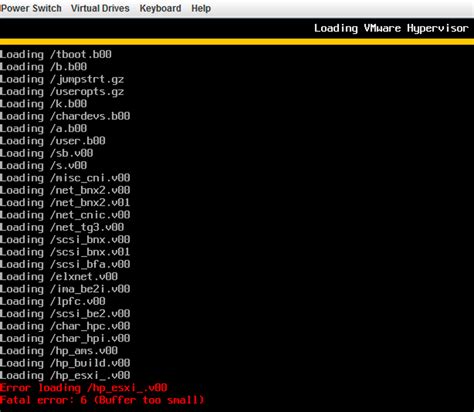 Error Loading Esxi 55 Help With Fatal Error Vmware