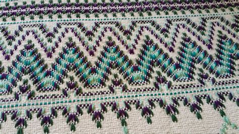 Swedish Weaving Huck Weaving Monks Cloth Lap Throw Blanket