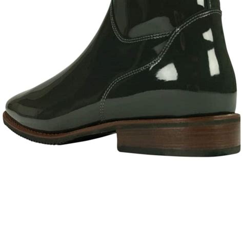 Raffaello Custom Patent Grey De Niro Riding Boots My Riding Boots