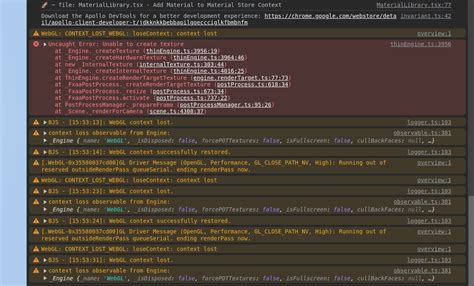 WEBGL Context Lost Questions Babylon Js