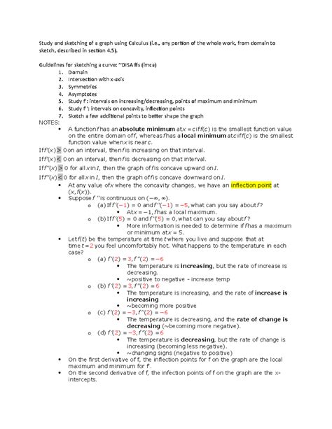 Calculus Study And Sketching Of A Graph Using Calculus I Any Portion Of The Whole Work