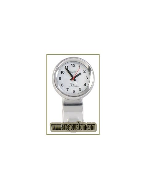 Reloj Cuarzo Tandt Bullet Cromado Para Manillar Relojes Varios Accesorios Para Motos Custom