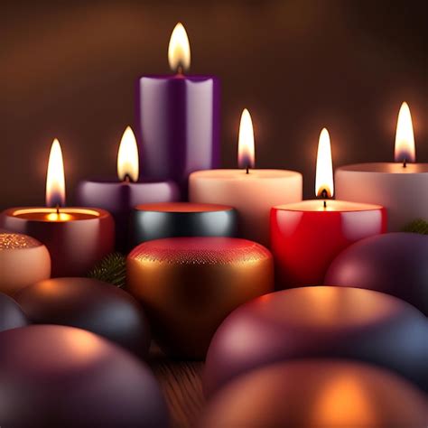 Premium Ai Image Advent Candles Closeup