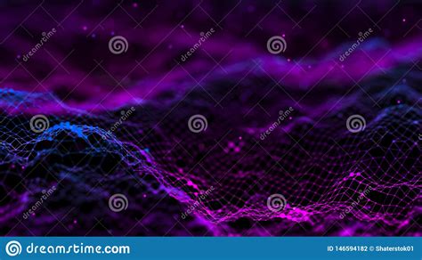 Network Connection Dots And Lines Technology Background Plexus Big Data Background 3d