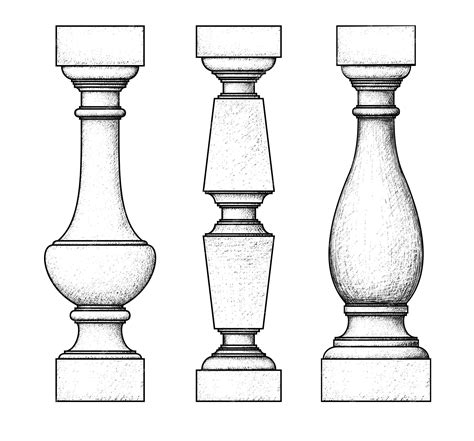 Premium Vector Classic Style Balustrade For Fencing