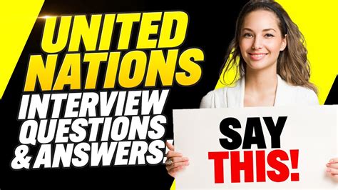 UN INTERVIEW QUESTIONS AND ANSWERS Pass A Competency Based Interview