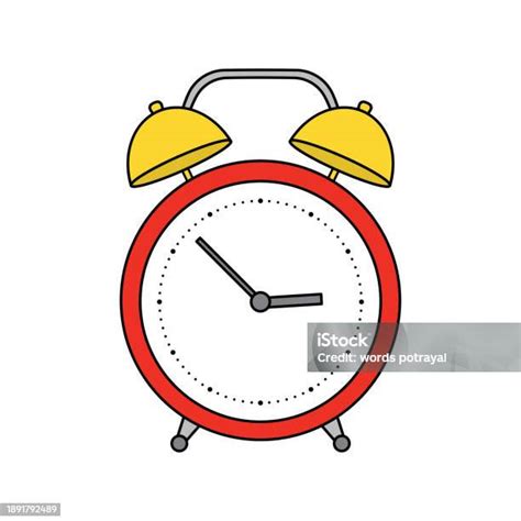 아이 그림 만화 벡터 일러스트 레이 션 알람 시계 아이콘 흰색 절연 0명에 대한 스톡 벡터 아트 및 기타 이미지 0명 3차원 형태 개념 Istock