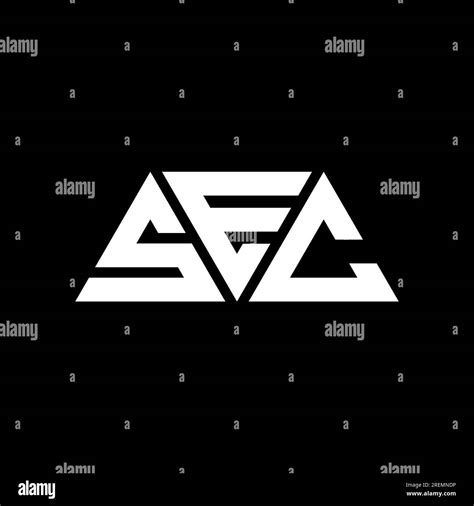 Sec Triangle Letter Logo Design With Triangle Shape Sec Triangle Logo