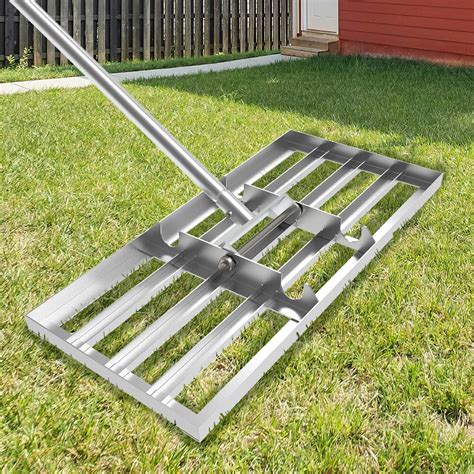 Dremmt Lawn Leveling Rake 17 Inch Lawn Leveler Garden Tool With