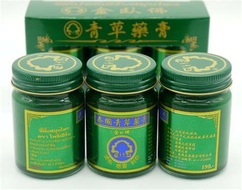 50g X 3 Bottle Thai Phoherb Herbal Wax Green Balm Natural Herb Extract
