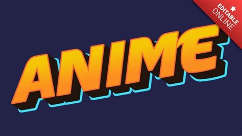 Anime Online Text Effect Generator
