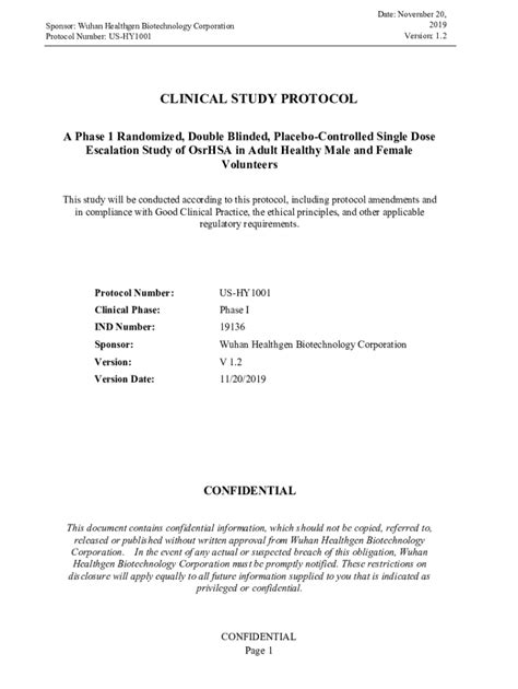 Fillable Online Clinical Trial Protocol Leemsprotocol Templates For