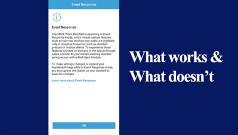 Blink Doorbell Event Response How To Turn It Off Smart Home Ways