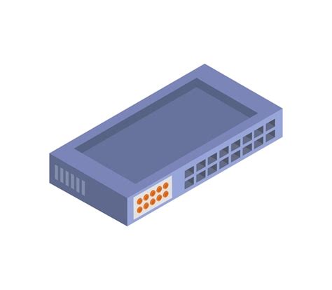 Premium Vector Switch Device With Port Isometric