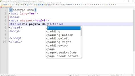 Cómo configurar notepad para html y css Mundowin