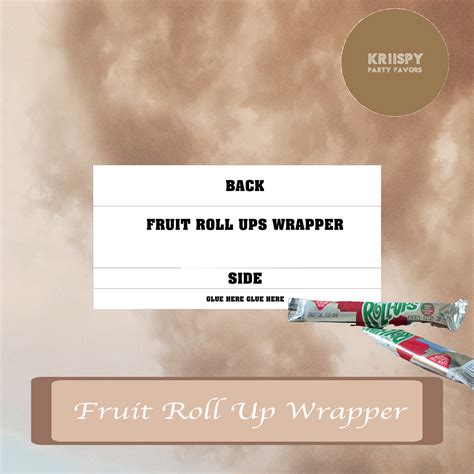 Fruit Roll Up Wrapper Template Kriispy Party Favors
