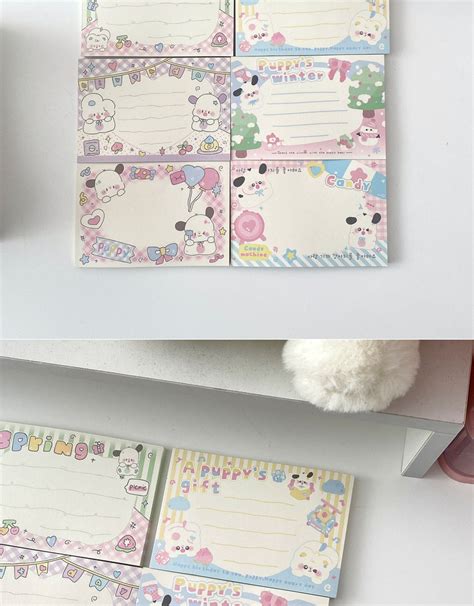原创可爱小狗简约便签本ins风可撕少女学生笔记高颜值装饰便签纸 阿里巴巴